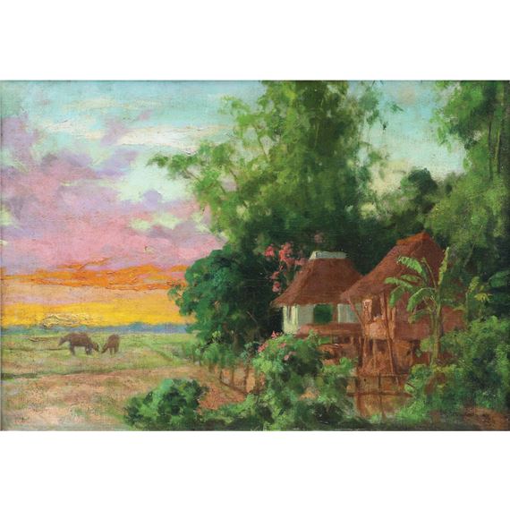 Dominador Castañeda | Nipa Huts (1931) | MutualArt