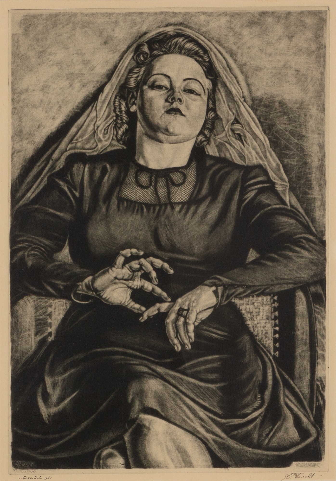 Eduard Wiiralt | A Seated Woman (1941) | MutualArt