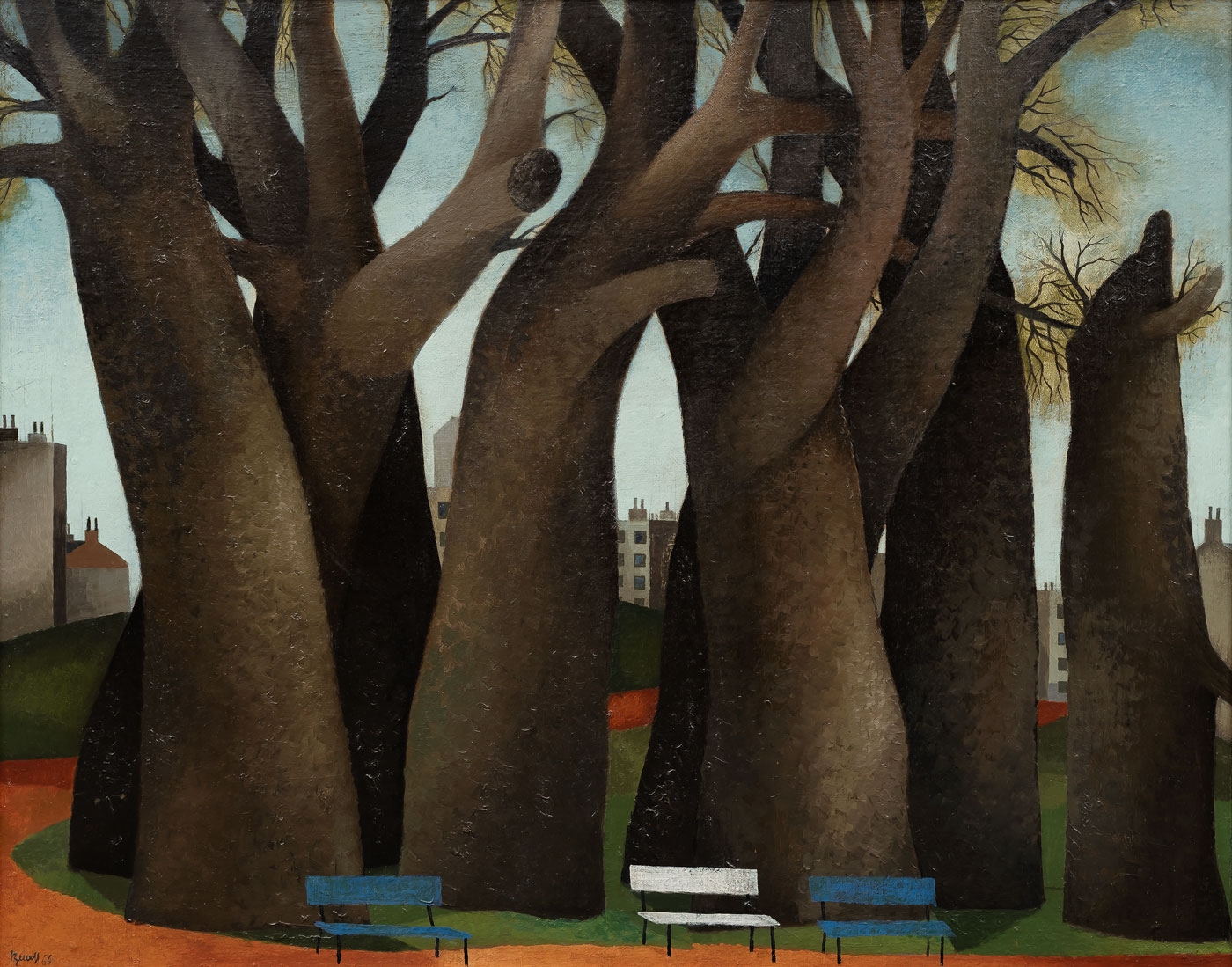 Vlastimil Benes | Trees in a Park (1966) | MutualArt