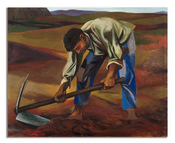 Renato Guttuso | Contadini al lavoro (1950) | MutualArt