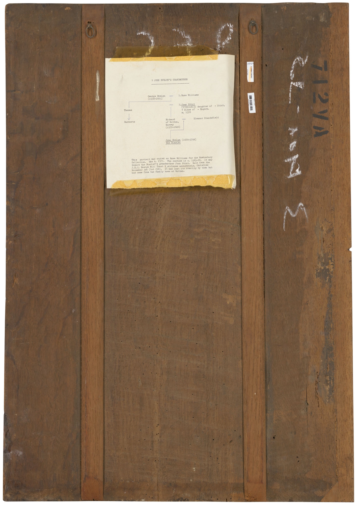 John Bettes Ii | Portrait of Joan Stint, Mrs George Evelyn (1550-1613 ...