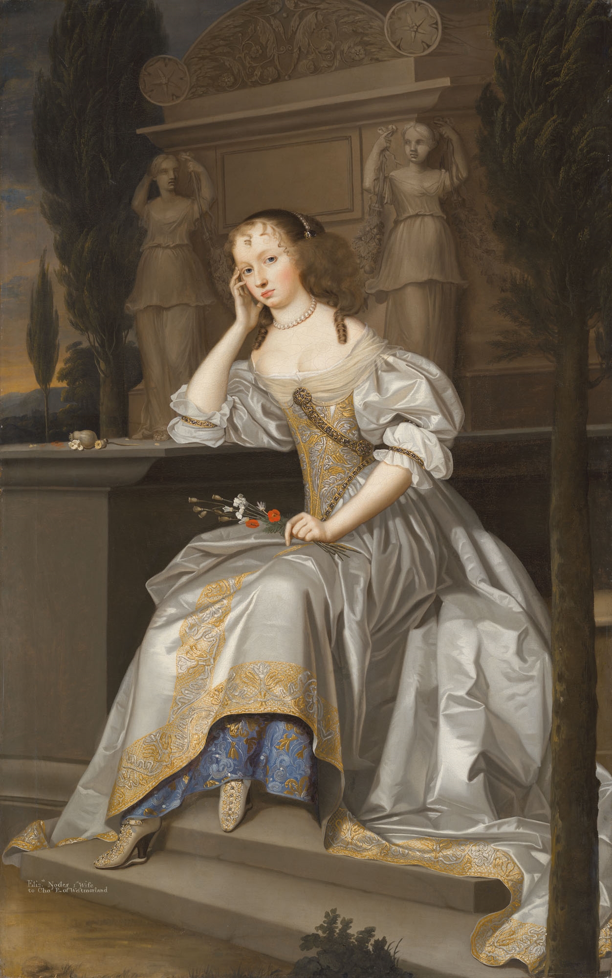 John Michael Wright | A posthumous portrait of Elizabeth, Countess of ...