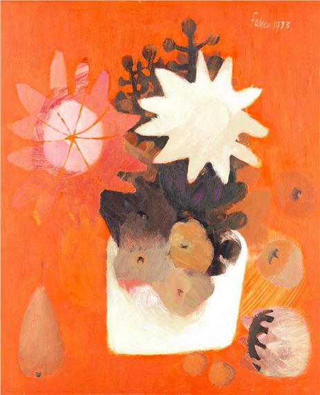 Mary Fedden | Red Still Life (1973) | MutualArt