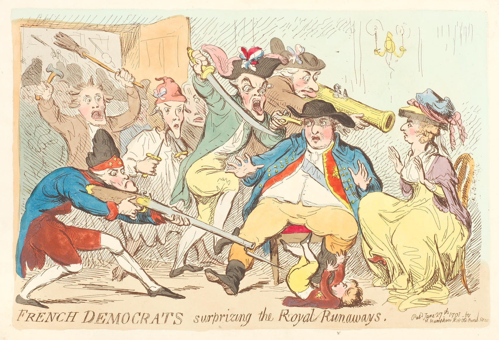 James Gillray | French Democrats Surprising the Royal Runaways (BM 7882 ...