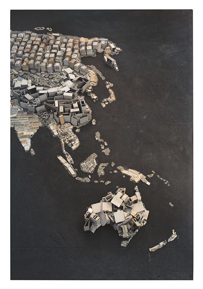 Vik Muniz | WWW (World Map), Pictures of Junk | MutualArt