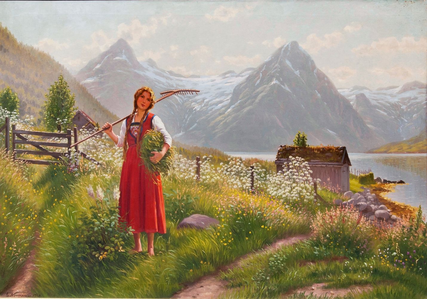 Emma Pastor Normann | GIRL BY A FJORD | MutualArt