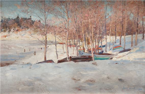 Axel Lindman | Winter landscape | MutualArt
