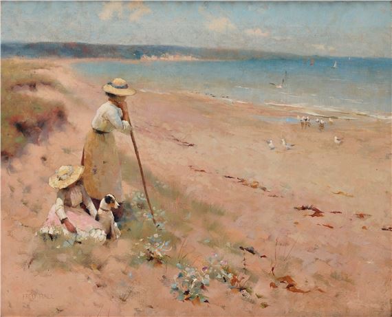 Frederick Hall | English coastal scene (1880s) | MutualArt