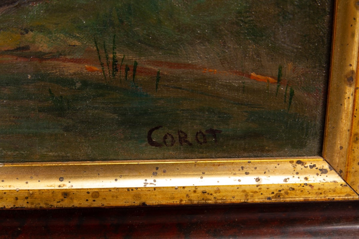 Jean Baptiste Camille Corot | FIGURE BY A POND | MutualArt