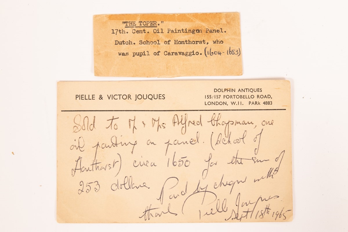 Caravaggio | THE JOLLY TOPER (Circa 1650) | MutualArt