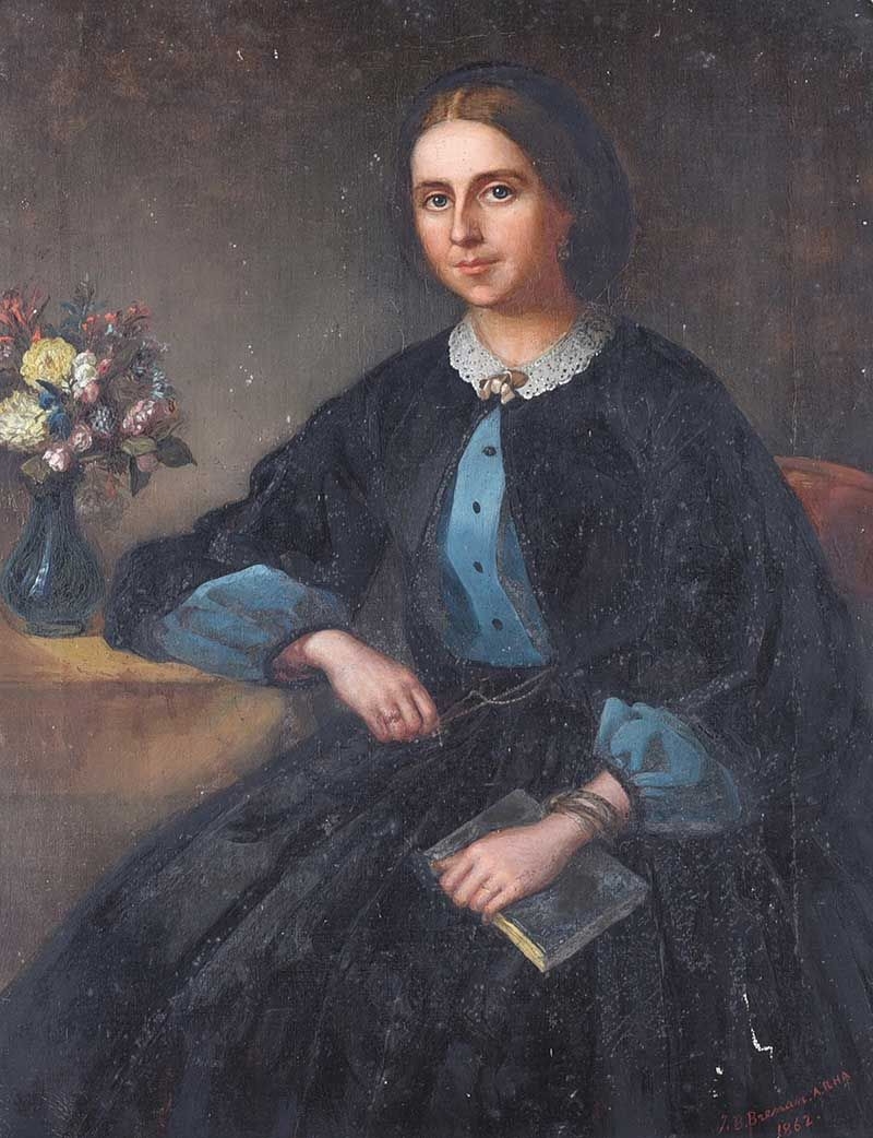 James Butler Brenan | PORTRAIT OF A SEATED VICTORIAN LADY | MutualArt