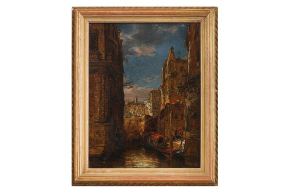 James Holland | A Venetian canal (1851) | MutualArt
