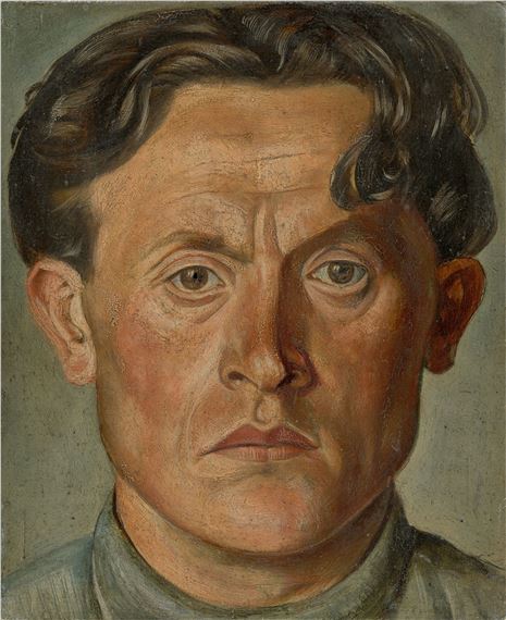 Curt Querner | Selbstbildnis mit herabfallendem Haar (1934) | MutualArt