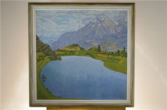 Paul Donze, Neuchatel-geneva, | view of a lake in the Alps | MutualArt