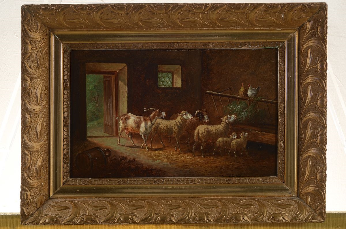 Adolf Nowey | stable interior | MutualArt
