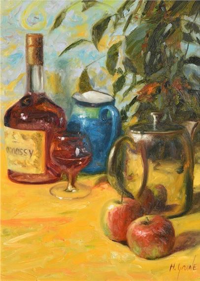 Henry McGrane | Still Life - Hennessy and Fruit | MutualArt