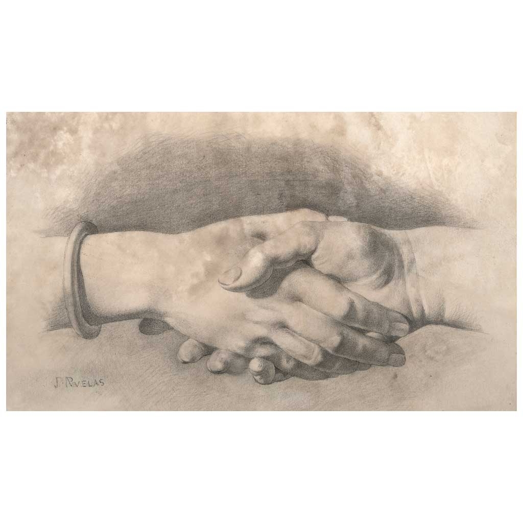 Julio Ruelas | Estudio de manos (1900) | MutualArt