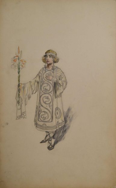 Alphonse Mucha | Étude de costume pour un prélat | MutualArt
