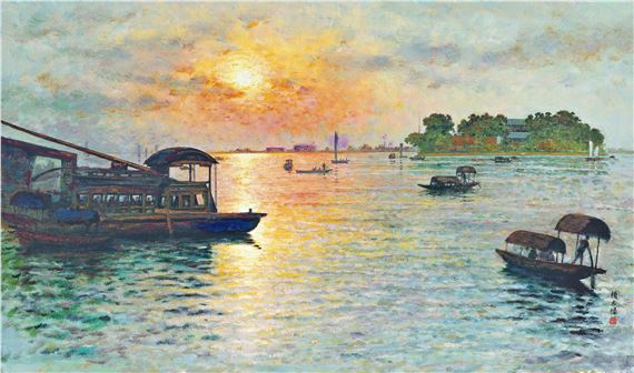 Yan Wenliang | Sunrise at the South Lake (1964) | MutualArt