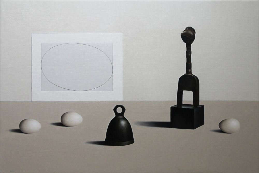 Liam Belton | SENUFO HEDDLE PULLEY WITH EGG DRAWING (2014) | MutualArt