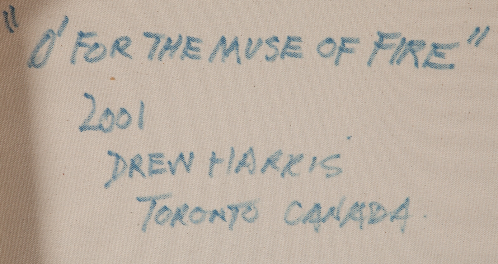 Drew Harris | O' For the Muse of Fire (2001) | MutualArt