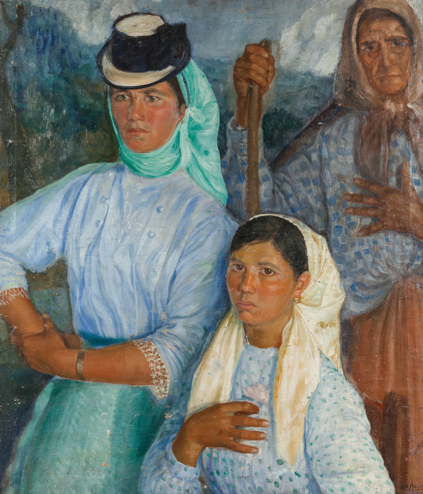 José Aguiar | Campesinas Canarias (1950) | MutualArt