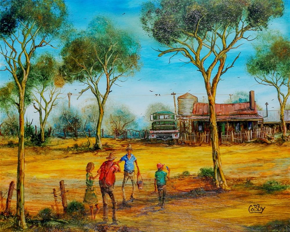 John Cobby | A Visit from the Neighbours | MutualArt