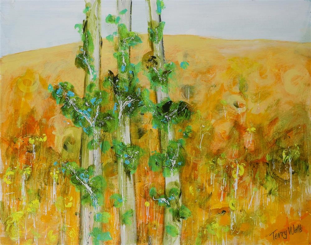 Terry Watts | Saplings in Landscape | MutualArt