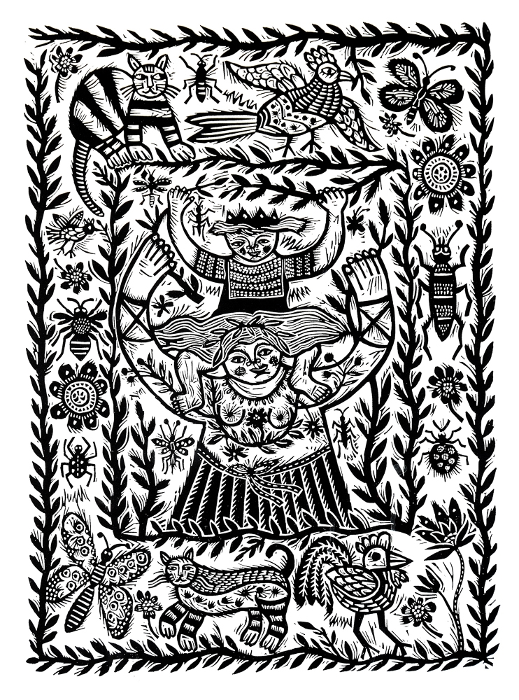 Barbara Hanrahan | 12 Works: Girl with Birds; Cat and Birds and the Sun ...