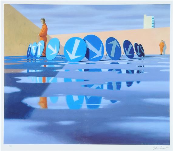 Jeffrey Smart | Reflective Arrows | MutualArt