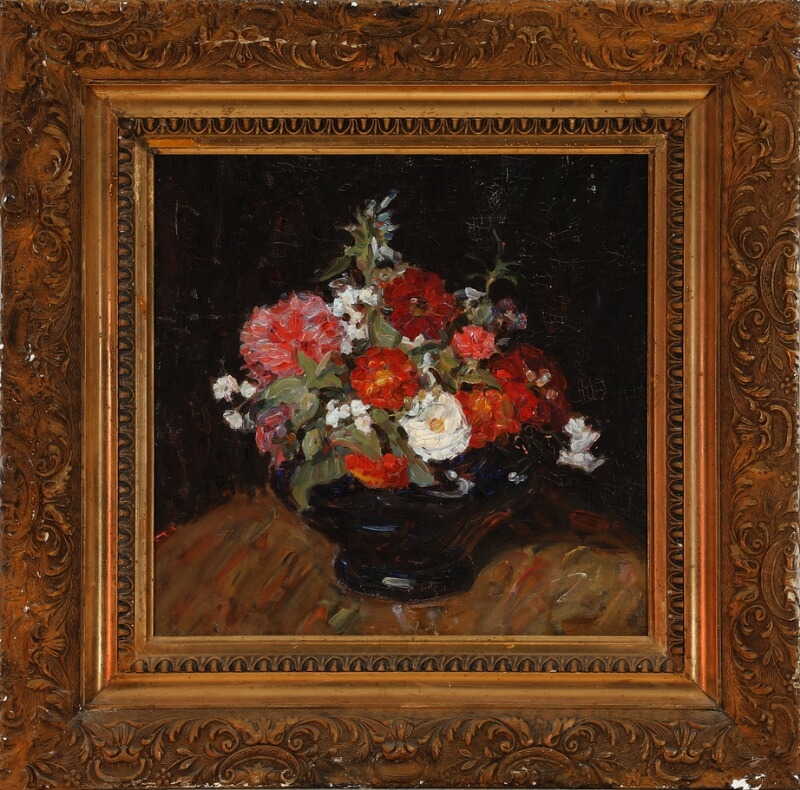 Ejnar Hansen | Still life with flowers in a vase (1919) | MutualArt