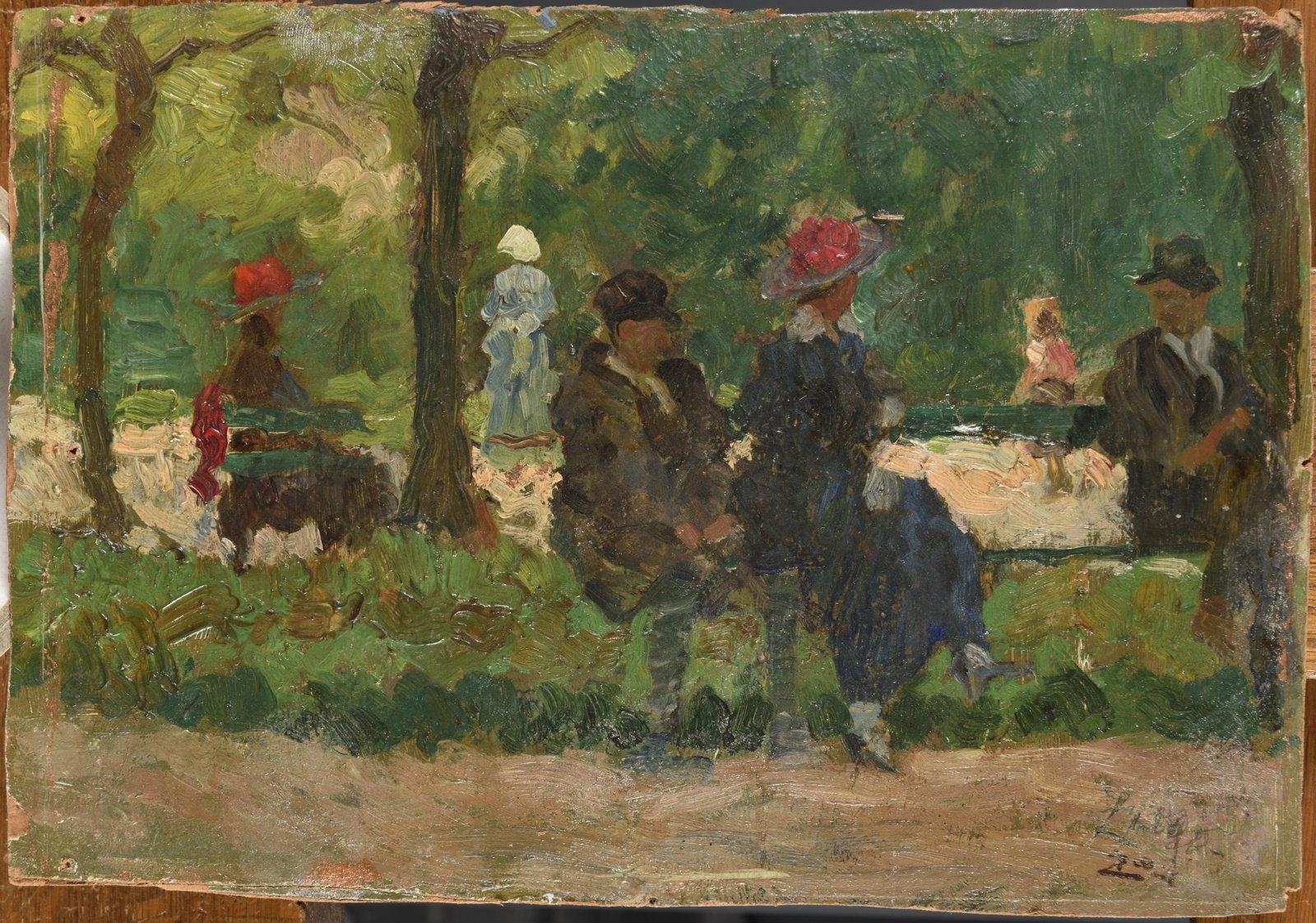 Impressionist School, 20th Century | Animated scene in a park | MutualArt