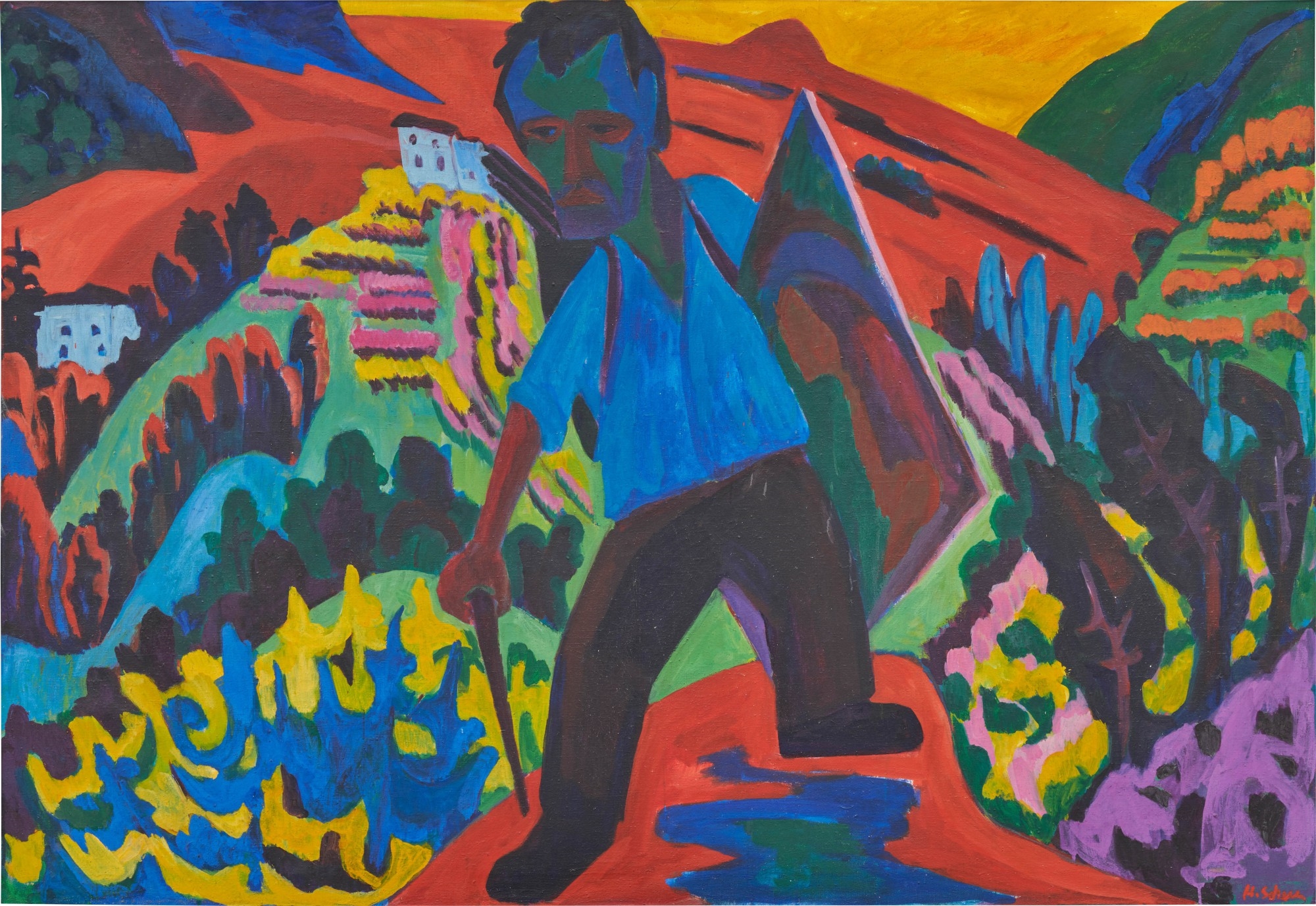 Hermann Scherer | Drei Personen am Tisch (1924) | MutualArt