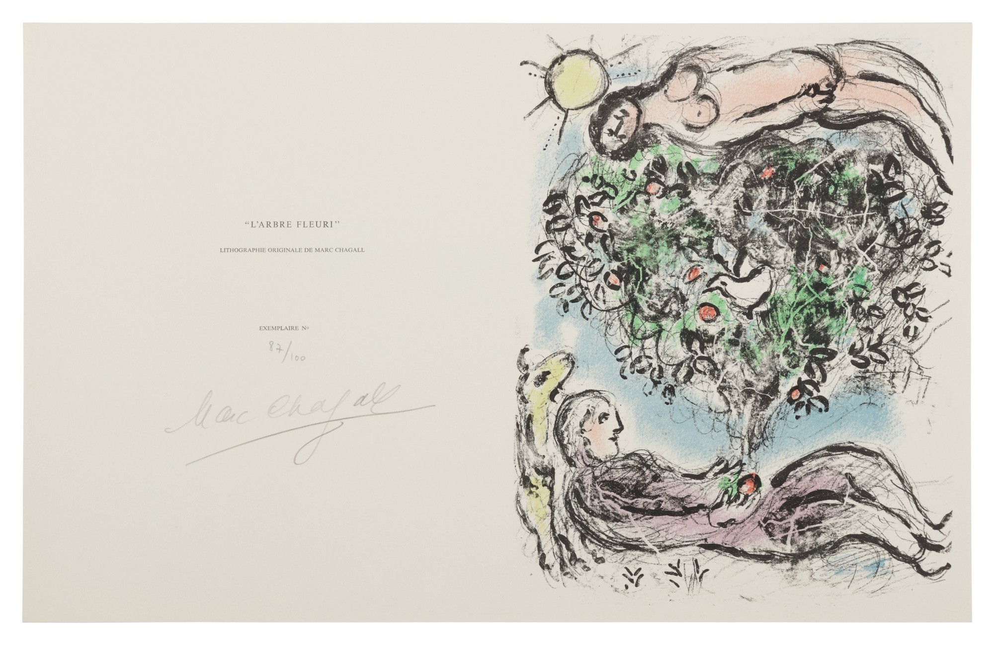 Marc Chagall | The Flowering Tree (M. 915) (1977) | MutualArt