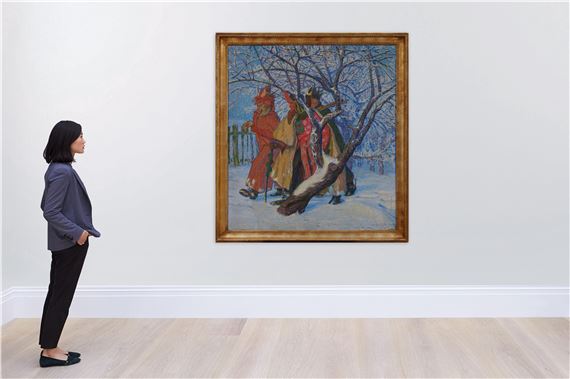 Erich Erler-Samaden | Die Bauernmaskerade (1914) | MutualArt