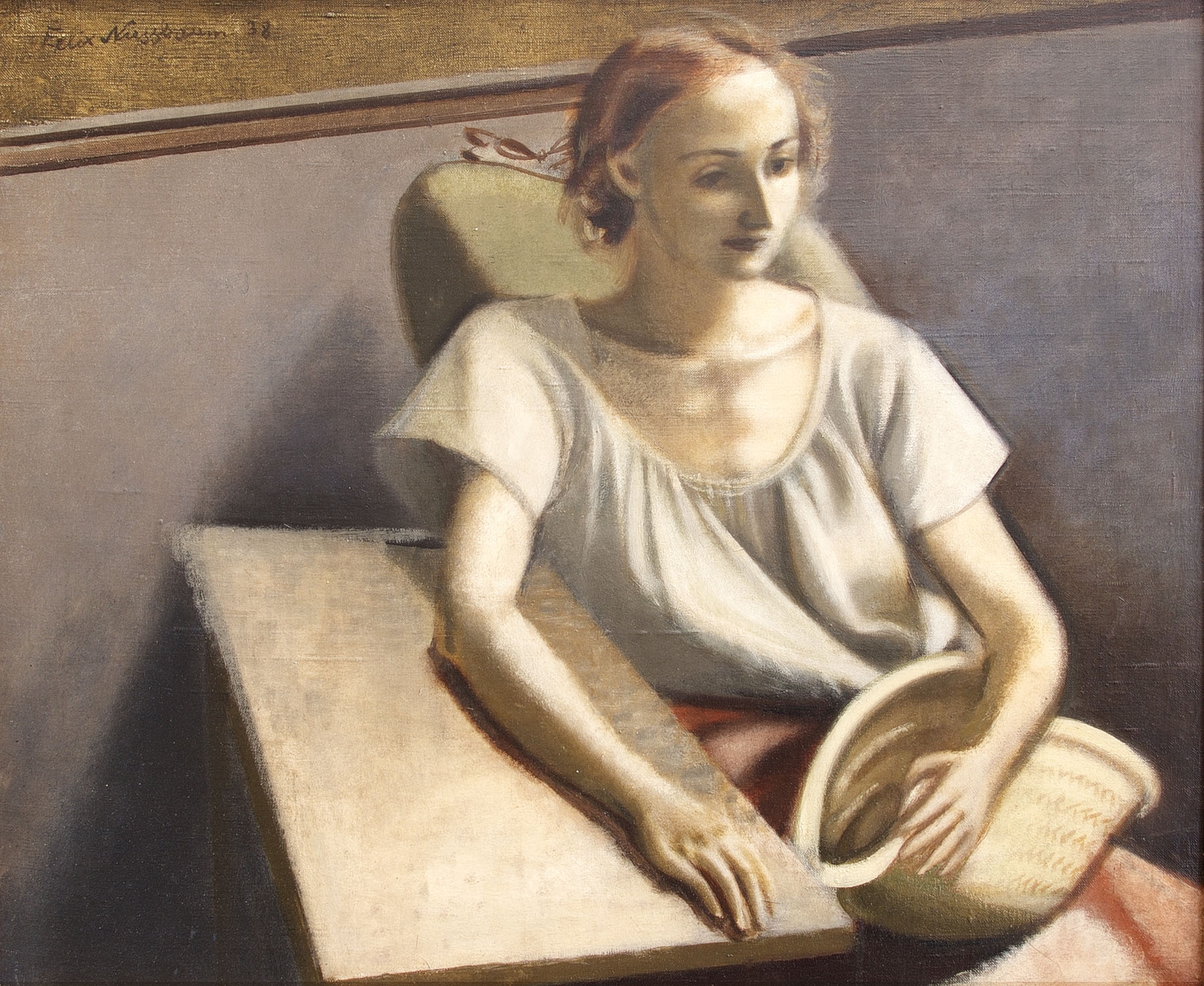 Felix Nussbaum | PORTRAIT DE SON ÉPOUSE FELKA PLATEK ASSISE (1938 ...