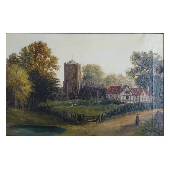 A. Wade | Village Scene | MutualArt