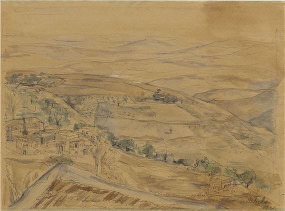 Anna Ticho | JERUSALEM HILLS (1928) | MutualArt
