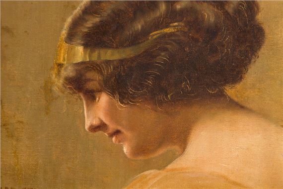 Tadé Styka | Portrait of a girl in the ancient type | MutualArt