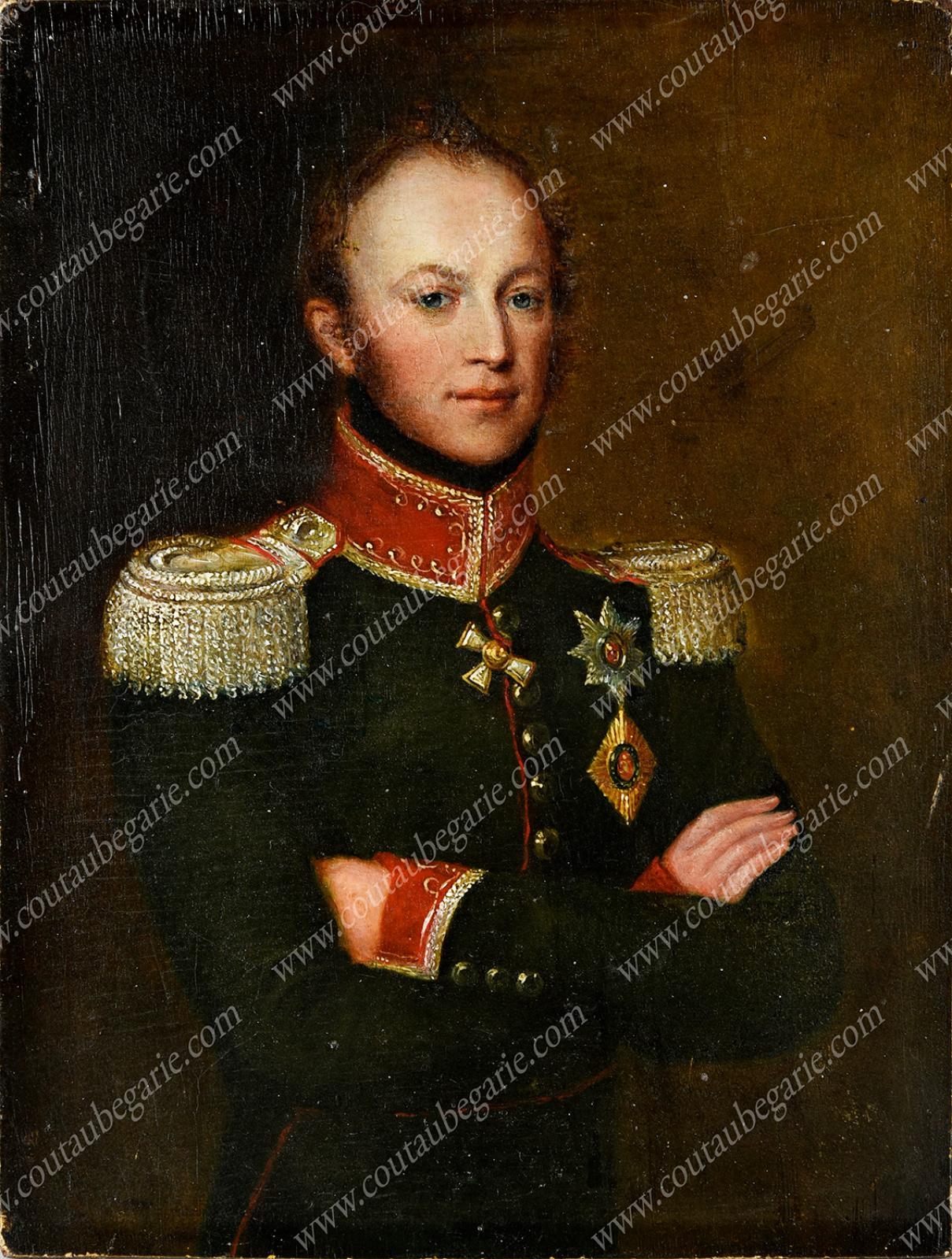 Russian School, 19th Century | Portrait d'un officier de l'armée ...