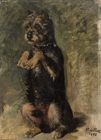 Caspar von Reth | Ein Hund macht Männchen (1890) | MutualArt