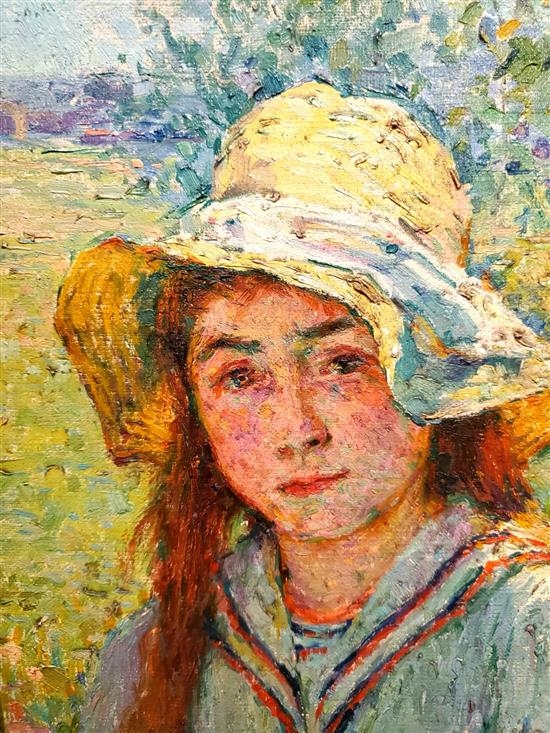Émile Ancelet | Alice Ancelet au chapeau (1918) | MutualArt