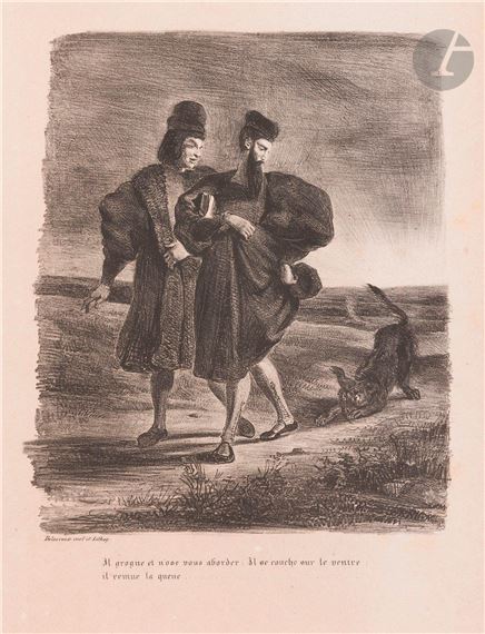 Eugène Delacroix | Faust, Mephistopheles and the Barbet (1828) | MutualArt