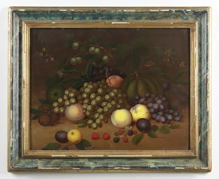 George William Sartorius | Still life with fruit and butterfly | MutualArt