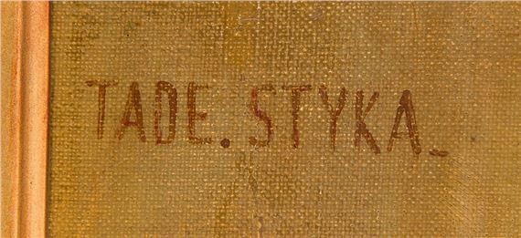 Tadé Styka | Portrait of a girl in the ancient type | MutualArt
