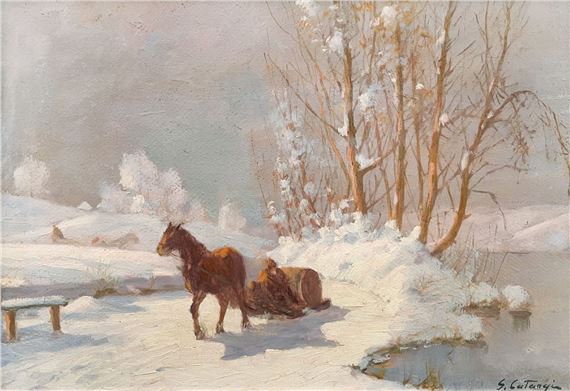 George Catargi | Peisaj de iarnă | MutualArt