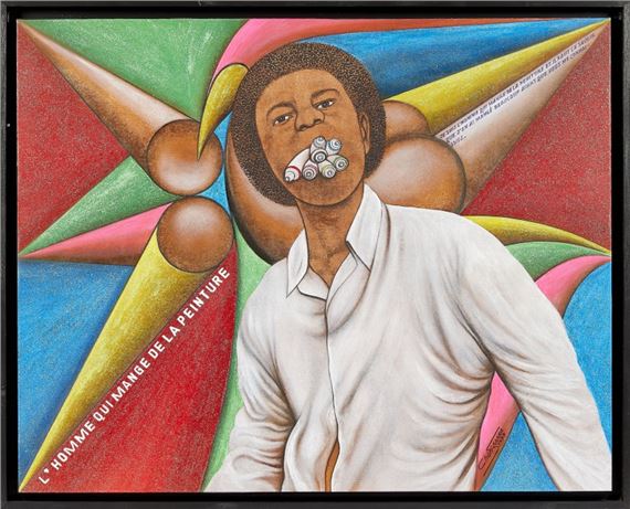 Chéri Samba | L'homme qui mange de la peinture - 1999 (1999) | MutualArt