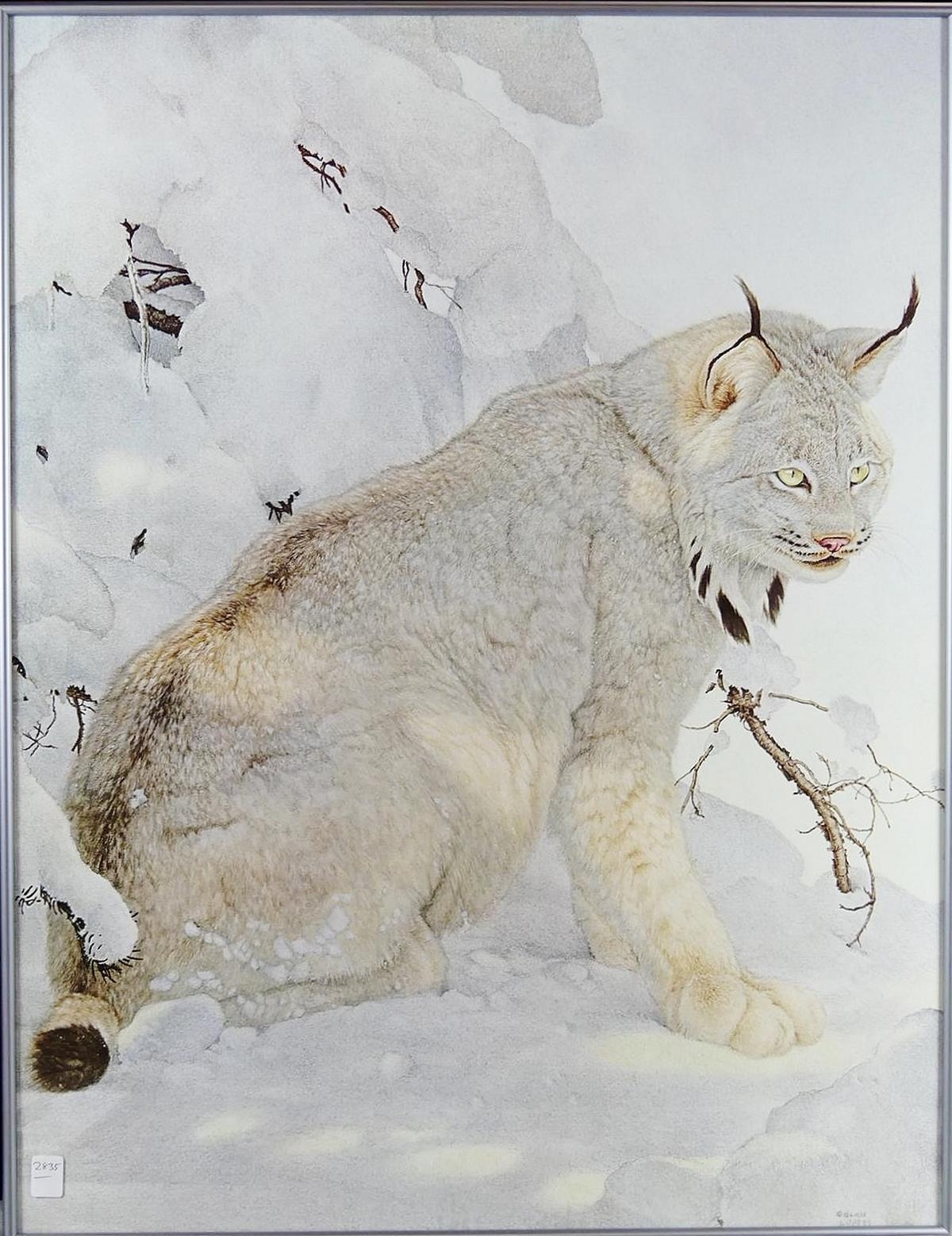 Glen Loates | Untitled depicting a Lynx | MutualArt
