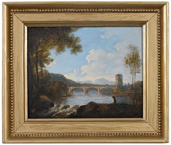 John Thomson of Duddingston | Riverscape with Bridge and Tower | MutualArt