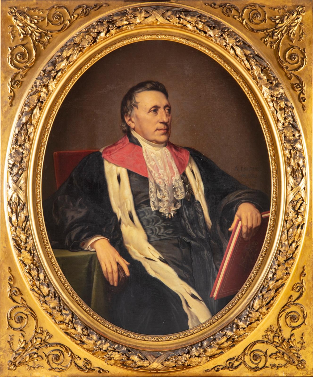 Alexandre Hesse | Painting depicts a young woman in period costume ...